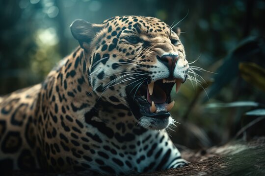 Jaguar Face Roar