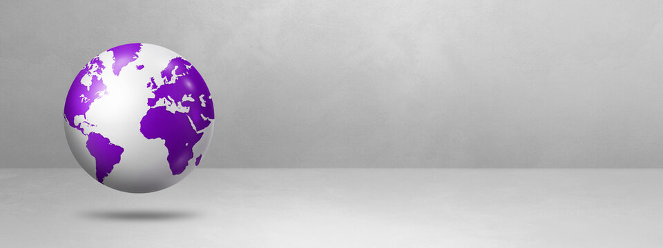 Purple World Globe