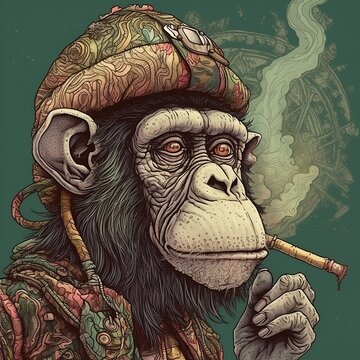 Monkeys Smoking Weed