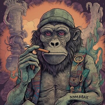 Funny Monkeys Smoking Weed
