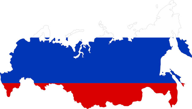 Russia Map Flag