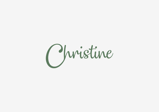 Christine Name Cursive