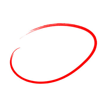 Red Pen Circle Transparent Background