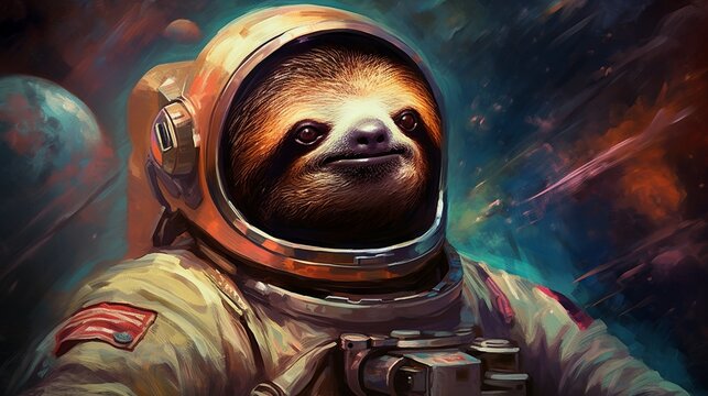 Sloth Astronaut Wallpaper