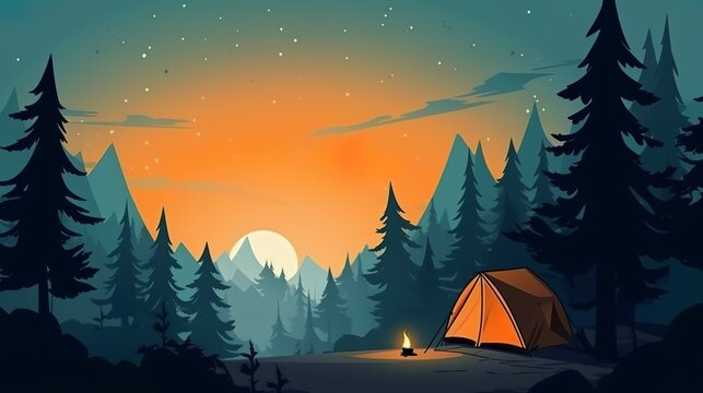 Camping Background Wallpaper