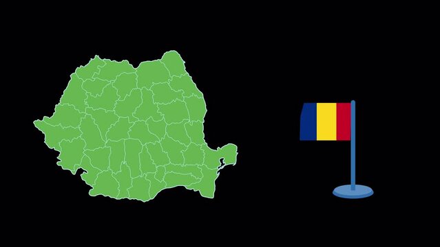 Romania Map 01 Powerpoint Templates