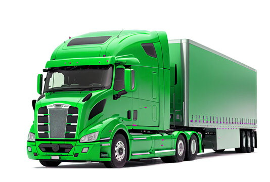 Green Semi Truck