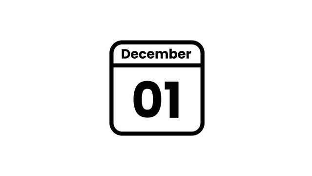 01 December Calendar Icon Animation Templates – Free Editable Designs ...
