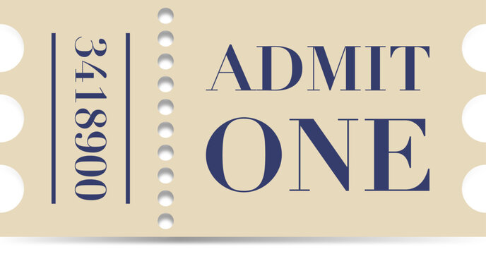 "Admit One" Images – Browse 2,284 Stock Photos, Vectors, and Video ...