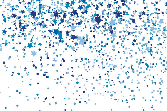Blue Confetti Border