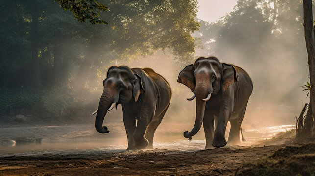 "Elephant Couple" Images – Browse 324 Stock Photos, Vectors, and Video ...