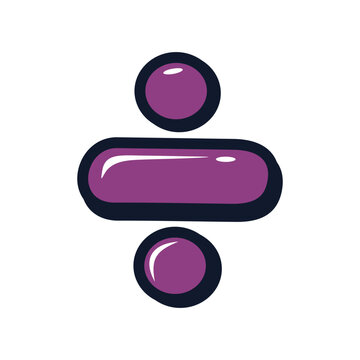 Purple Division Sign