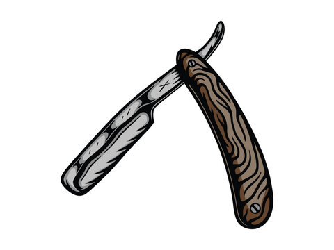 Straight Edge Razor Drawing