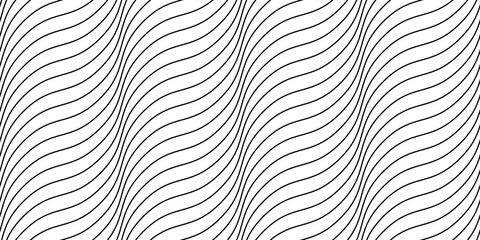 Sewing fabric with Undulate lines seamless pattern. Wave stripes ...