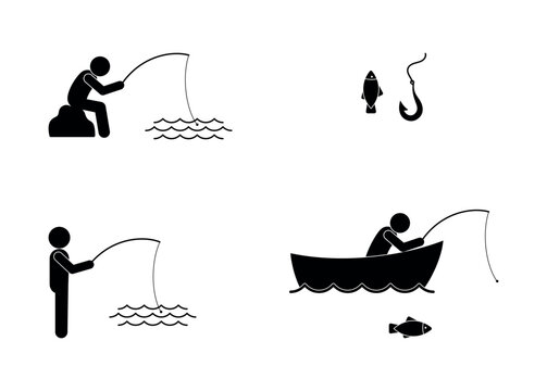 Man Fishing Icon