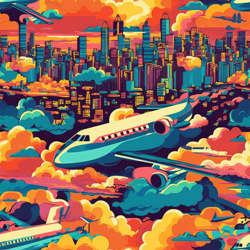 Abstract Airplane Art