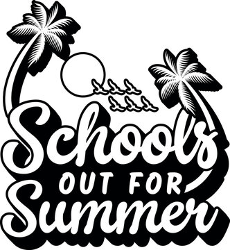 Schools Out For Summer Clipart Black And White