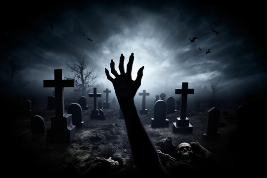 Realistic Zombie Hand Coming Out Of Grave