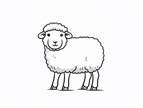 simple sheep cartoon