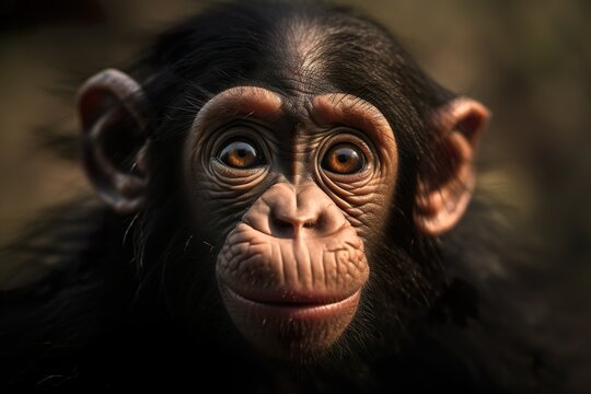 Baby Chimpanzee Face