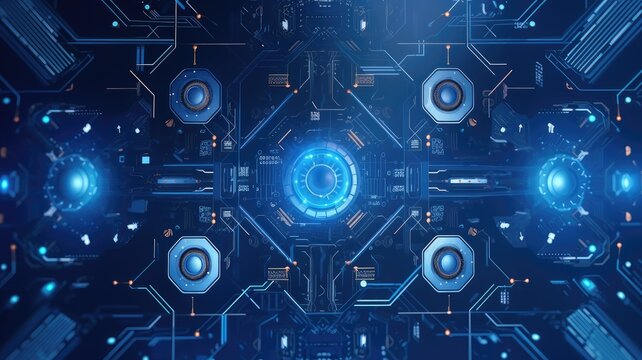 Blue Technology Wallpaper Hd