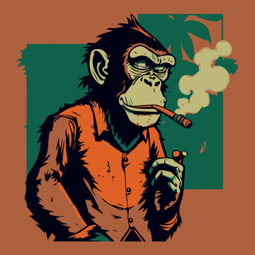 Funny Monkeys Smoking Weed