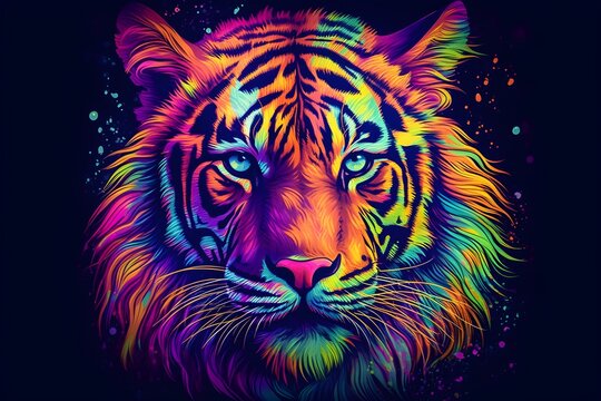 Colorful Tiger Wallpaper