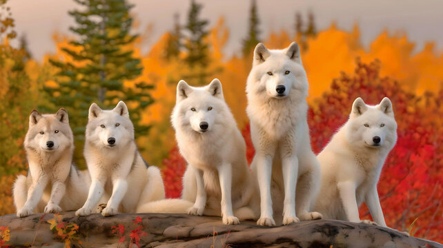 Pack Of White Wolves