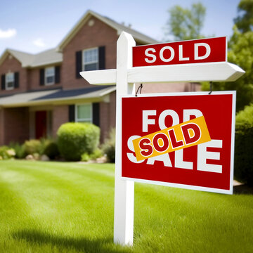 Real Estate Sold Sign Mansion