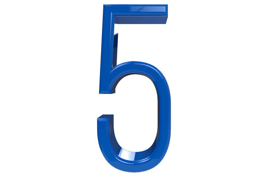 Number 5 Blue