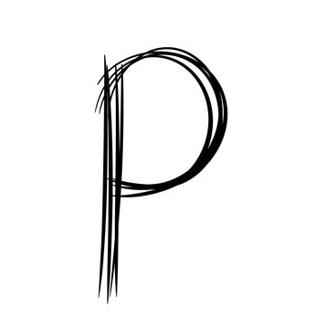 Fancy Cursive Letter P