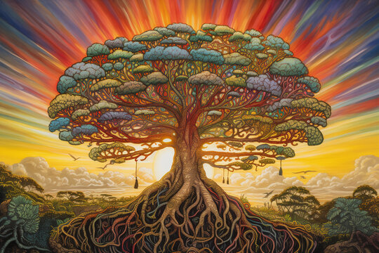 Psychedelic Tree Roots