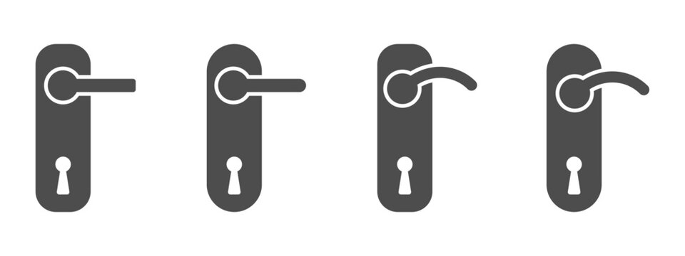 Round Door Handle Vector