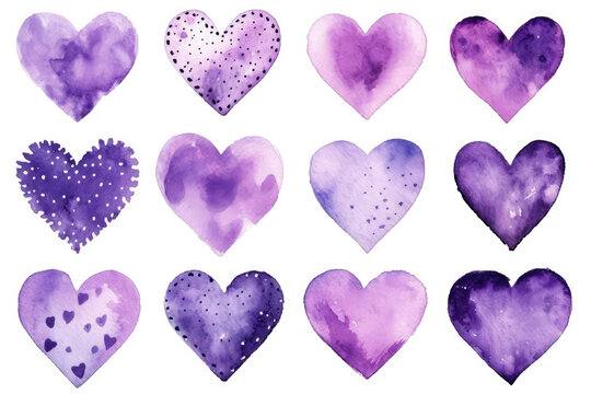 Purple Watercolor Heart Images – Browse 20,560 Stock Photos, Vectors ...
