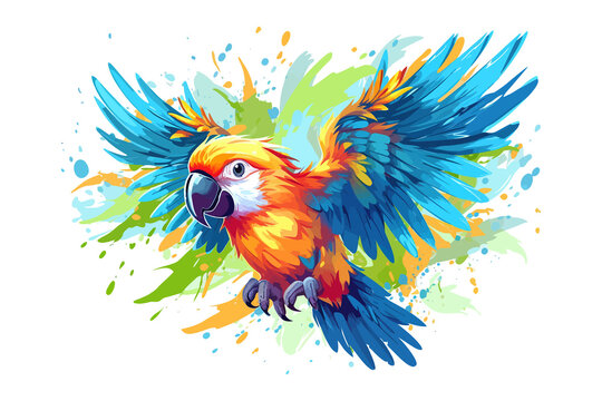 Clip Art Parrot Painting