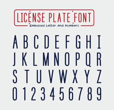 License Plate Font Images – Browse 1,935 Stock Photos, Vectors, and ...