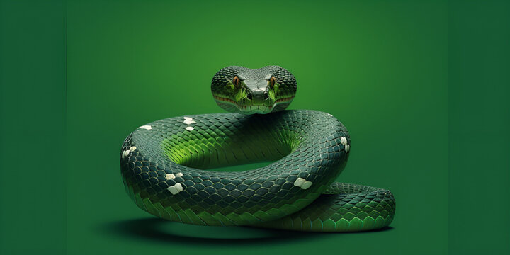 Green Viper Snake Wallpaper