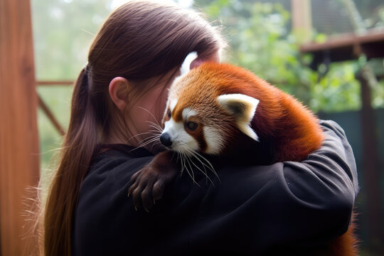 Red Pandas Hugging
