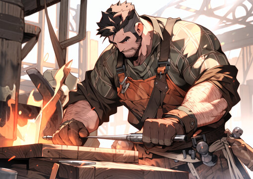 Cartoon Blacksmith Images – Browse 2,685 Stock Photos, Vectors, and ...