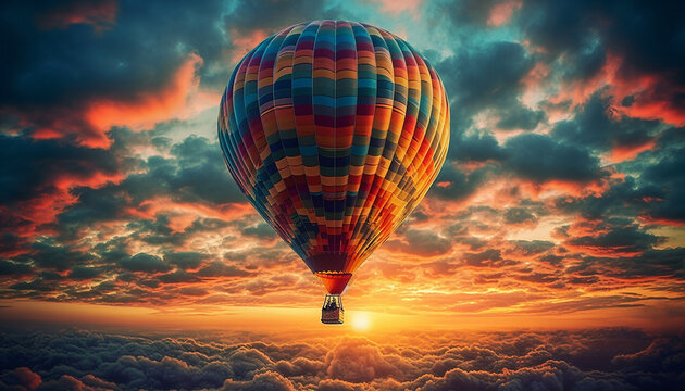 Hot Air Balloon Sunset Wallpaper