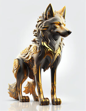 Golden Colored Wolf