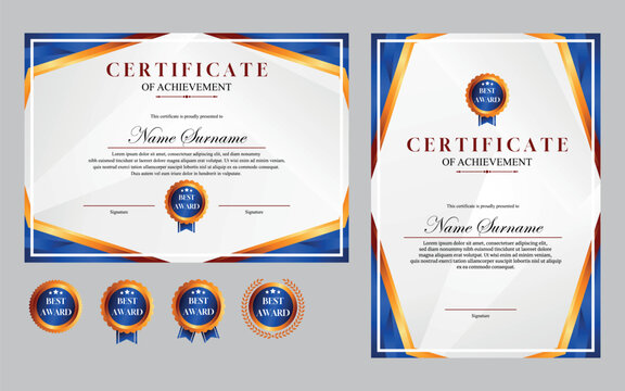 Certificate Design Template Sertifikat Images – Browse 647 Stock Photos ...