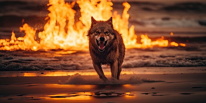 Cool Fire Wolf Backgrounds