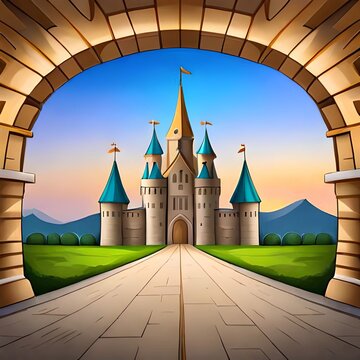 Dull Cartoon Castle