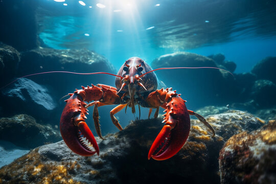 Red Lobster Underwater
