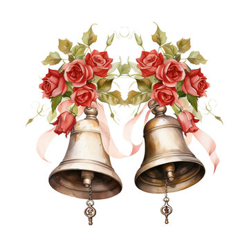 Wedding Bells Background Red