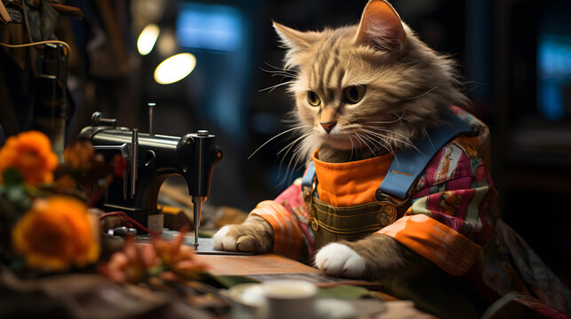 Cat Sewing Machine Images – Browse 448 Stock Photos, Vectors, and Video ...