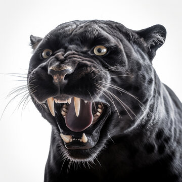 Black Panther Face Growling