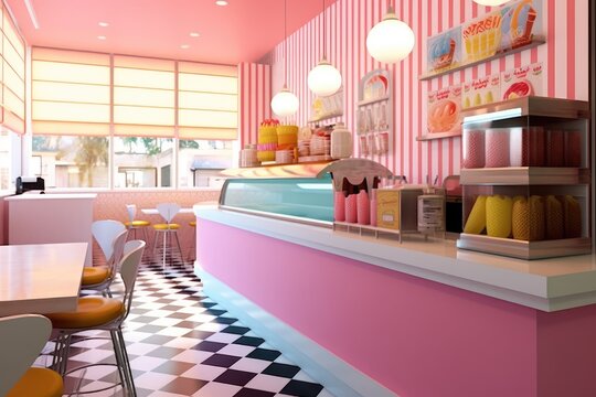 Ice Cream Shop Background