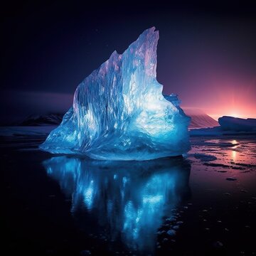 Iceberg At Night Wallpaper